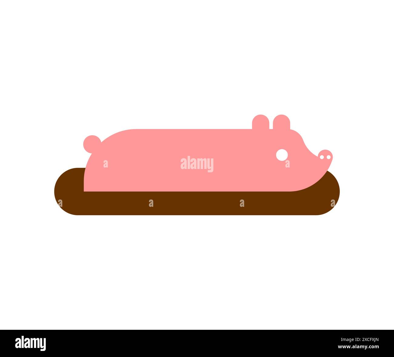 Pig in mud. Pig lies in puddle of mud Stock Vector Image & Art - Alamy