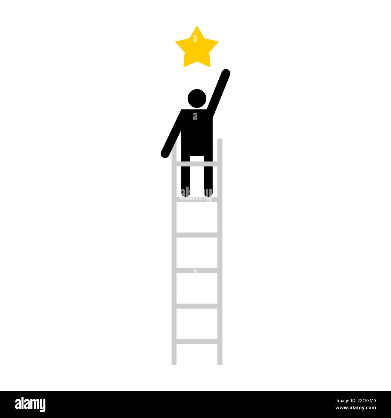 Cartoon man climbing stairs hi-res stock photography and images - Alamy
