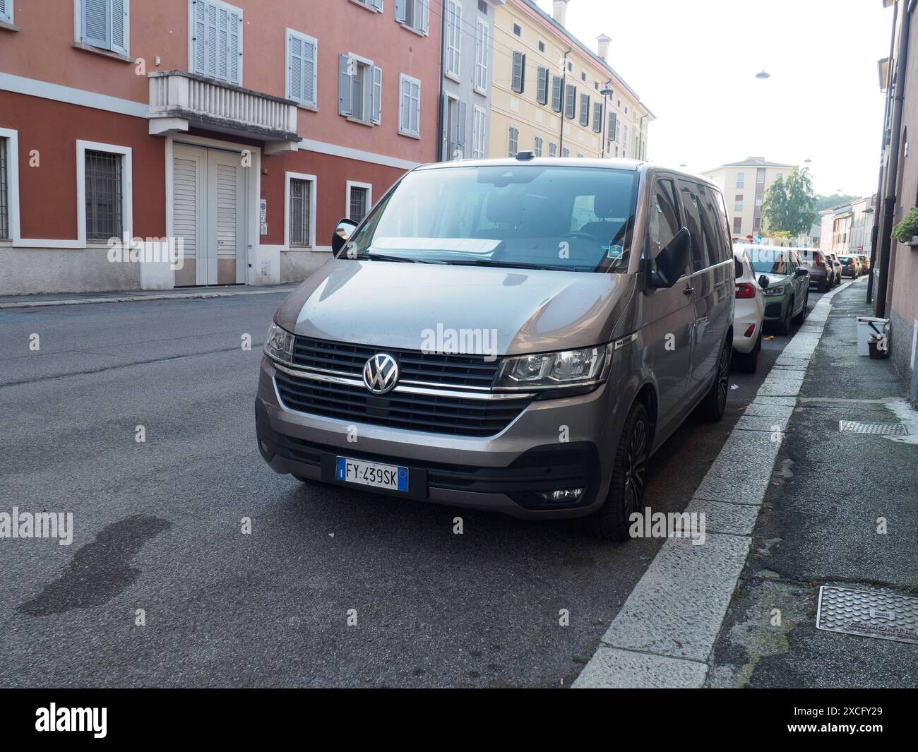 Cremona, Italy - June 10th 2024 Modern metallic grey minivan is parked ...