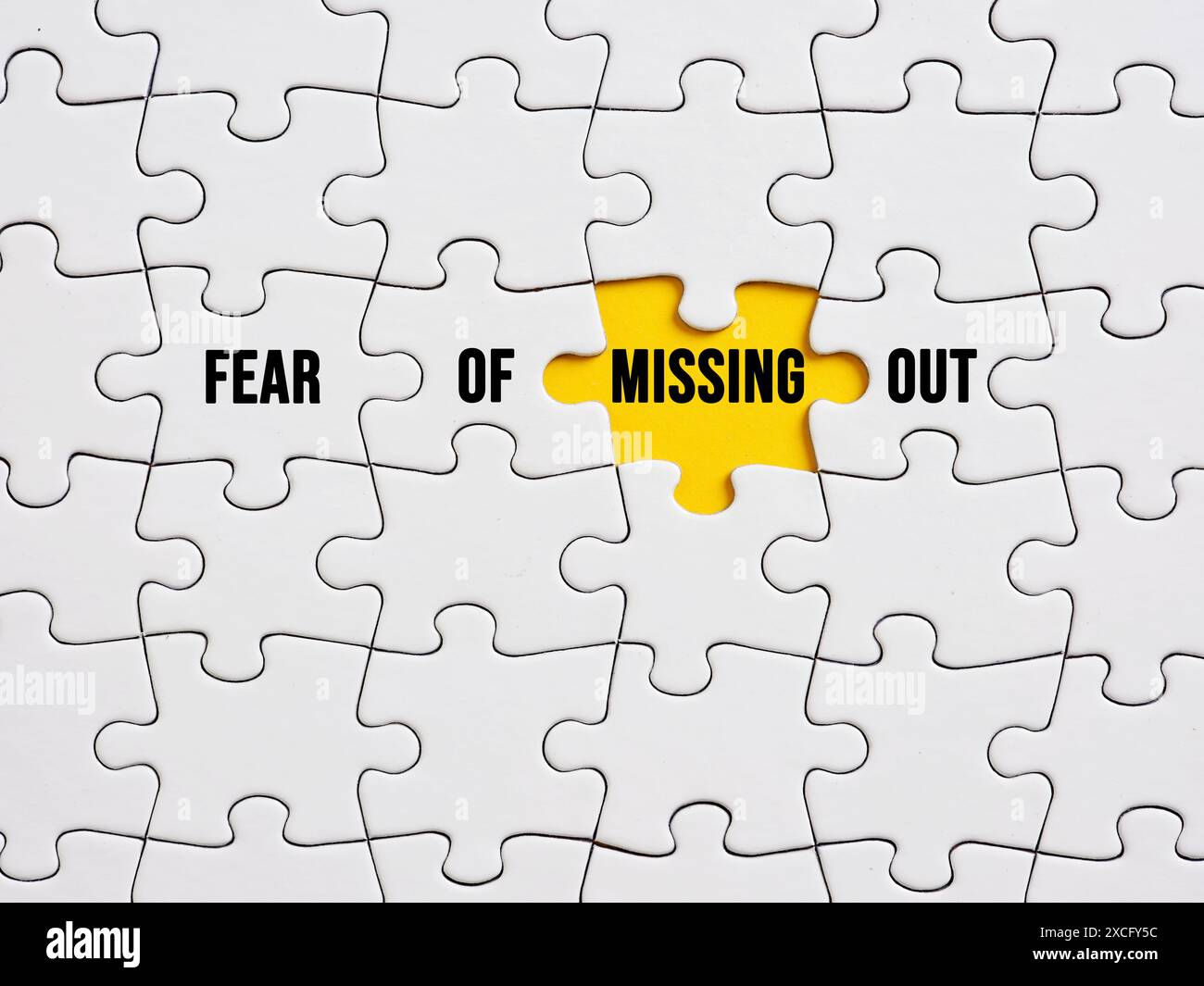 Fear of missing out FOMO concept. The word fear of missing out written ...