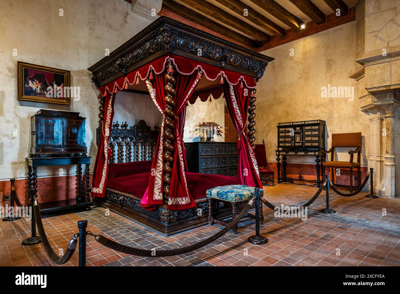 BED LEONARDO DA VINCI (1452-1519) CLOS-LUCE (15th C) AMBOISE FRANCE ...