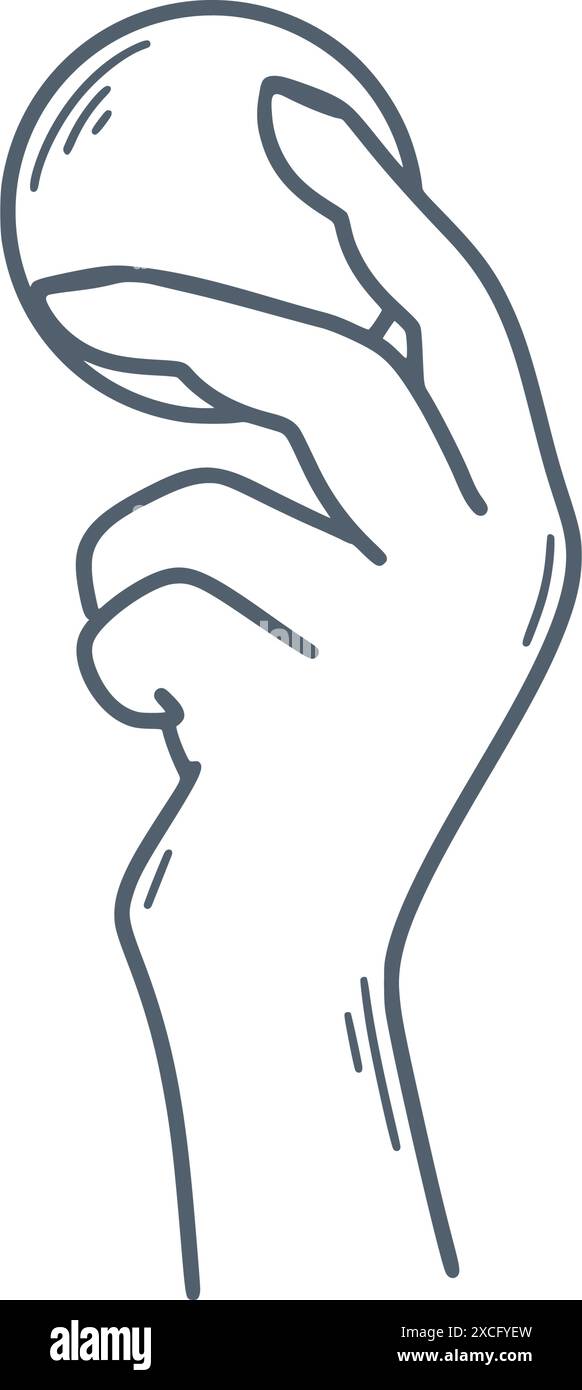 Girl's hand holding soap doodle sketch style illustration Stock Vector ...