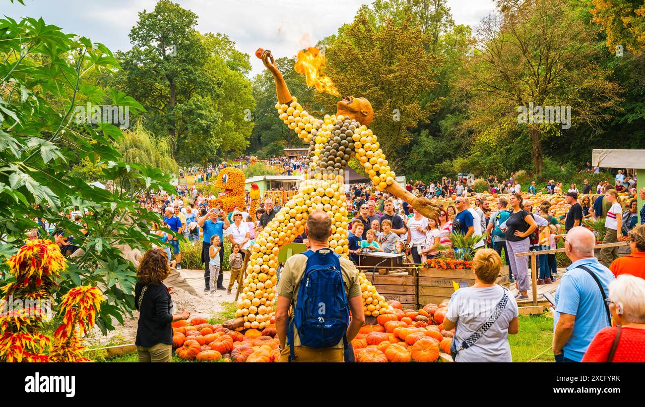 Ludwigsburg, Germany, October 3, 2023, Blooming baroque gardens full of ...