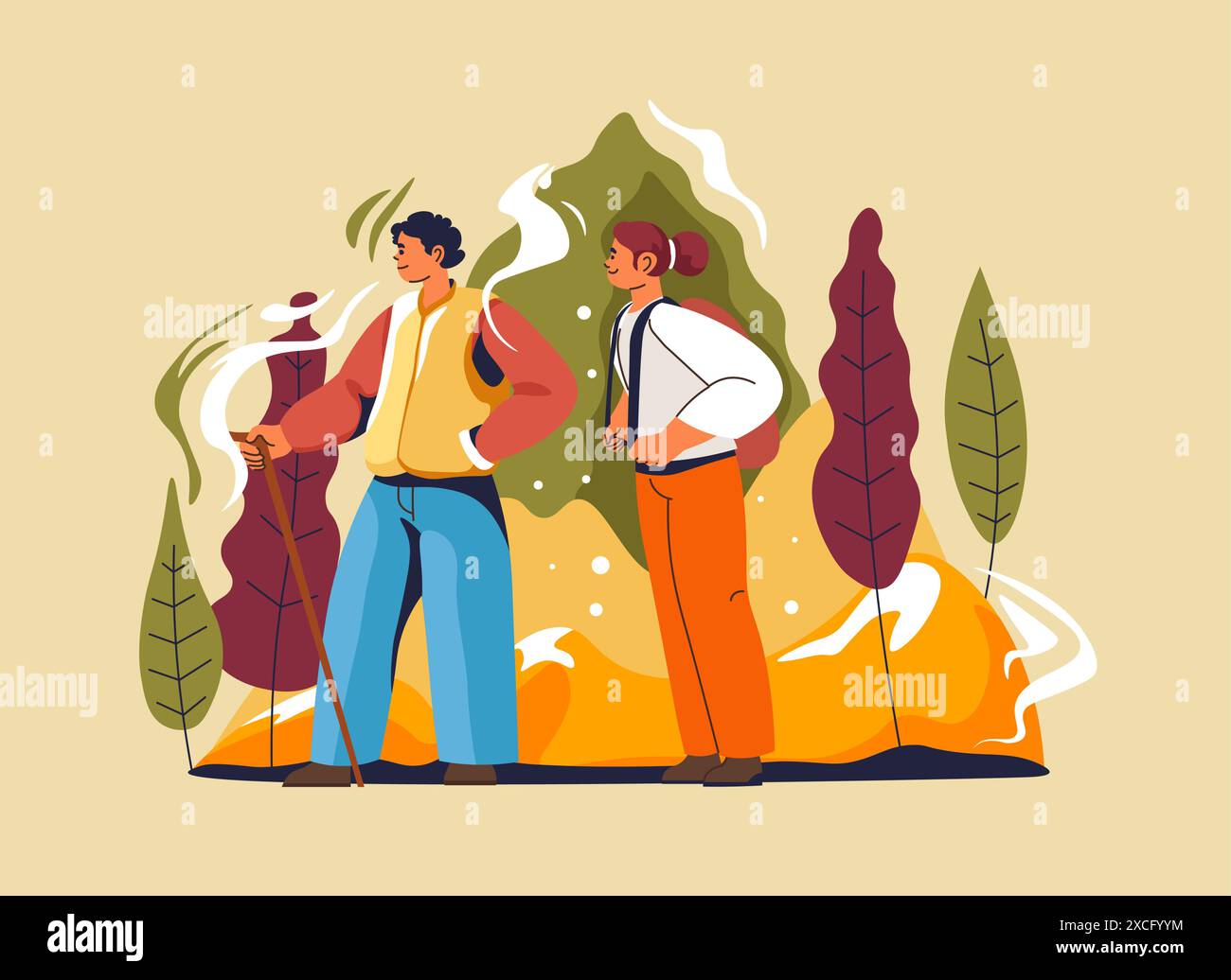 Nature exploration Stock Vector Images - Alamy