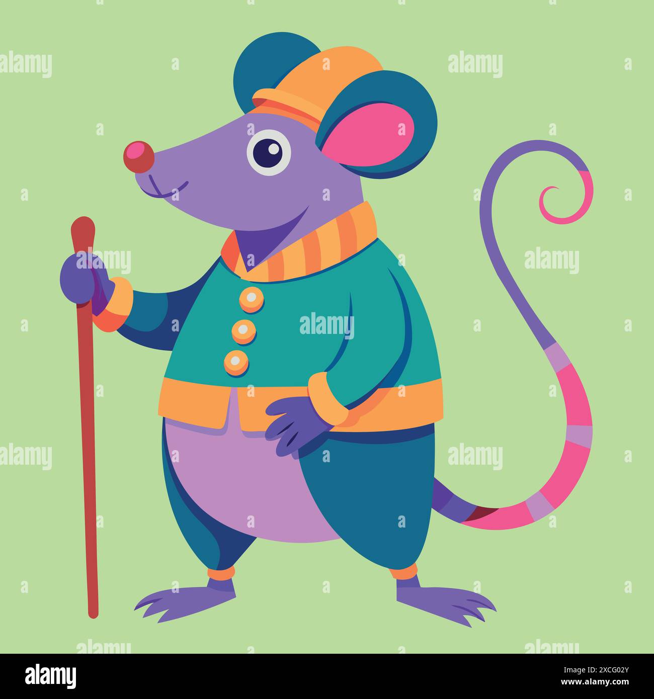 Cane Rat knocks vector kawaii. AI generated image. Clipart cartoon ...
