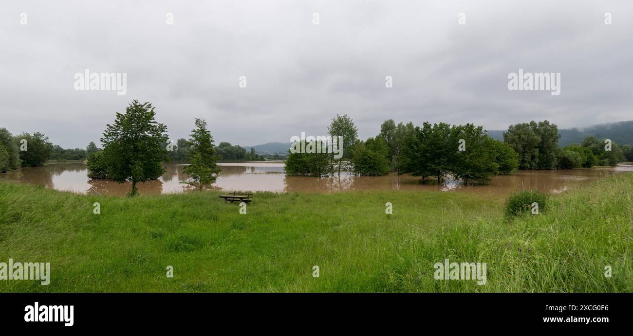 Symbolic image extreme weather, global warming, climate change, flood ...