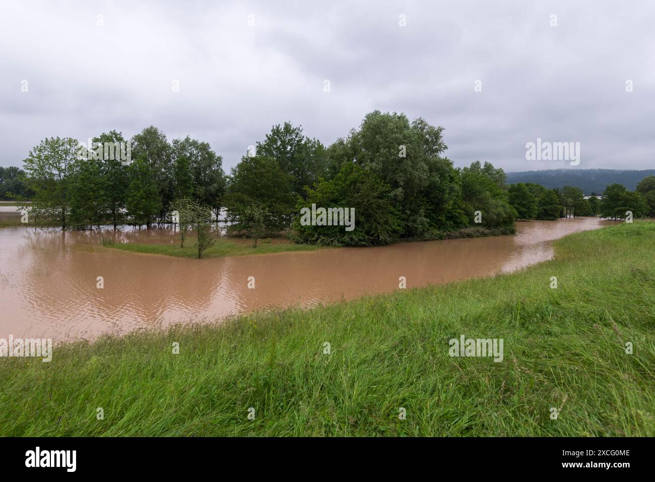 Symbolic image extreme weather, global warming, climate change, flood ...