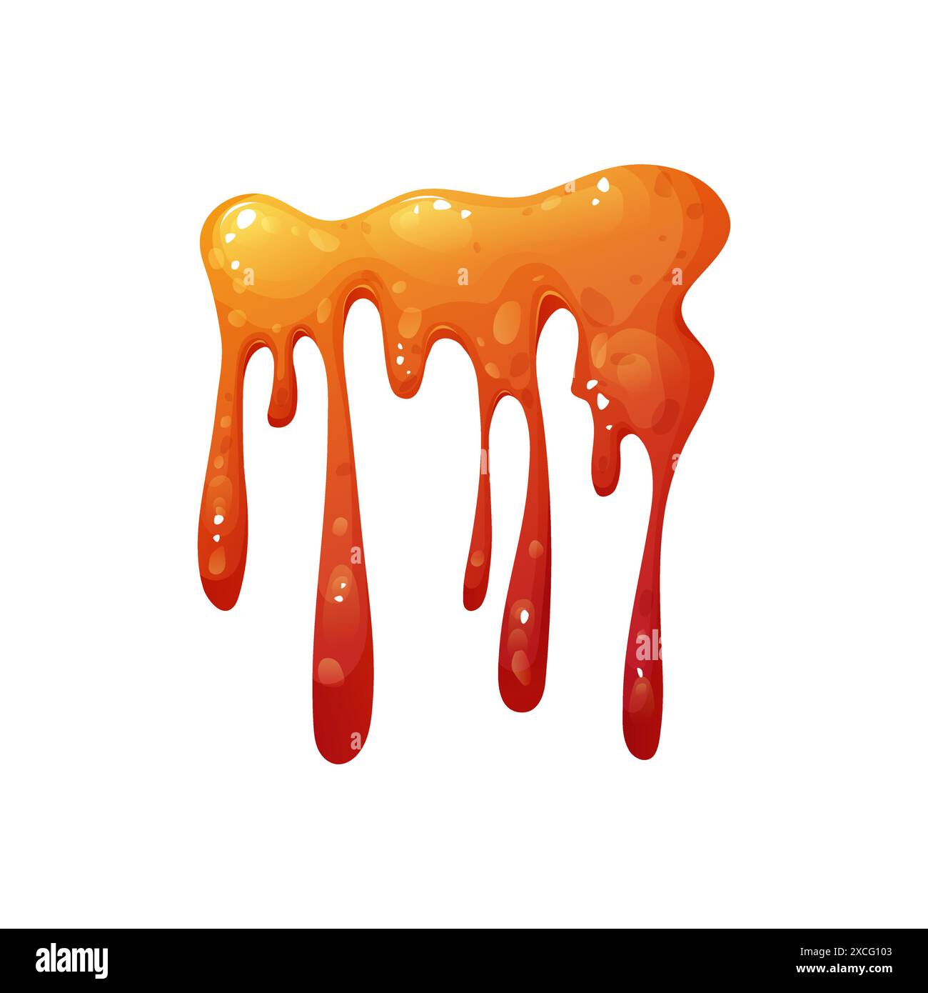 Colorful dripping slime in cartoon. Mucus splashes and liquid drop ...