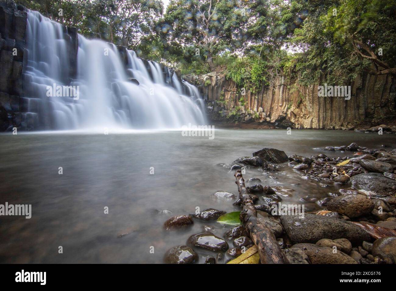 The waterfall is a 10 metre high waterfall that cascades over basal ...