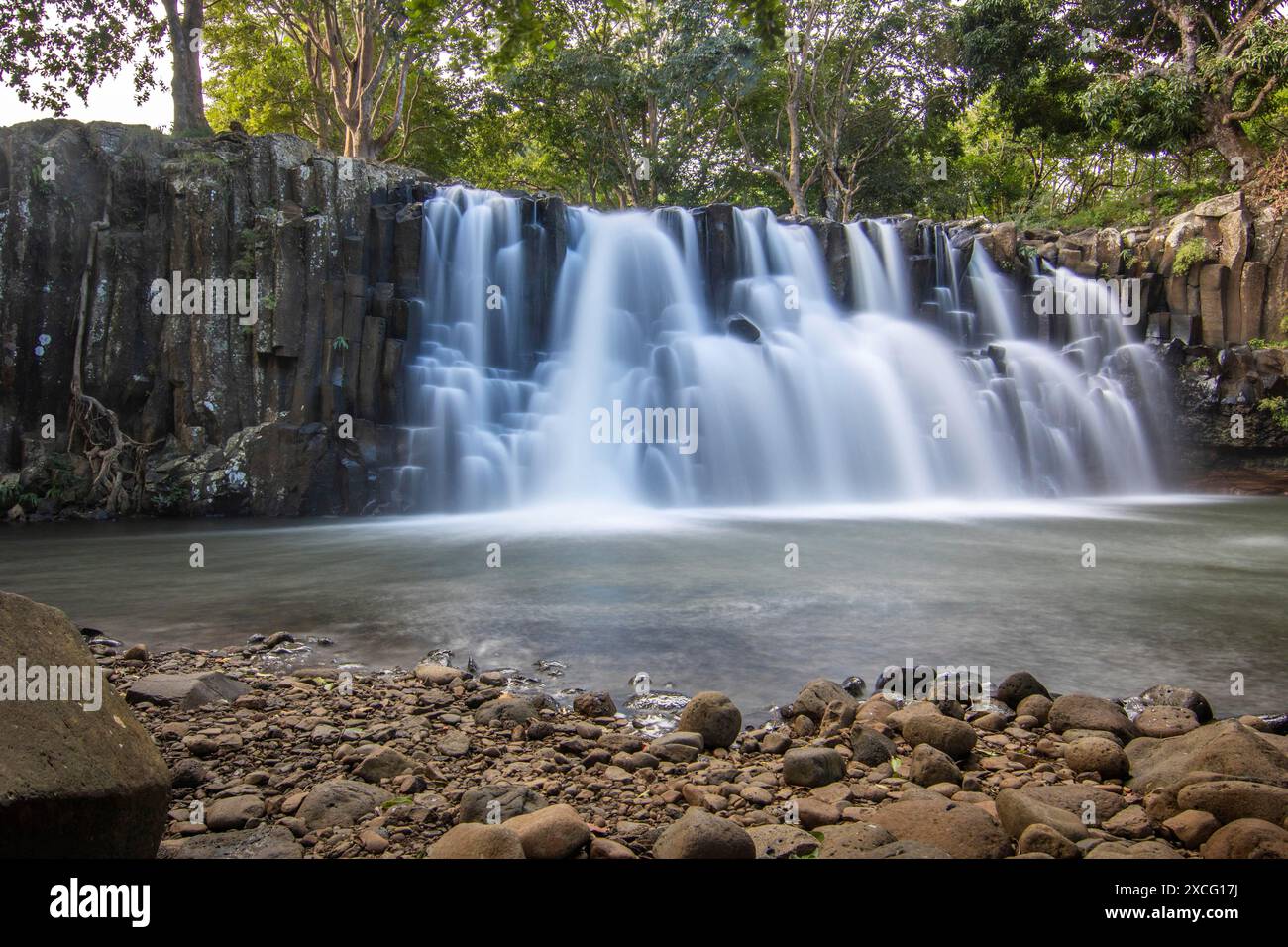 The waterfall is a 10 metre high waterfall that cascades over basal ...