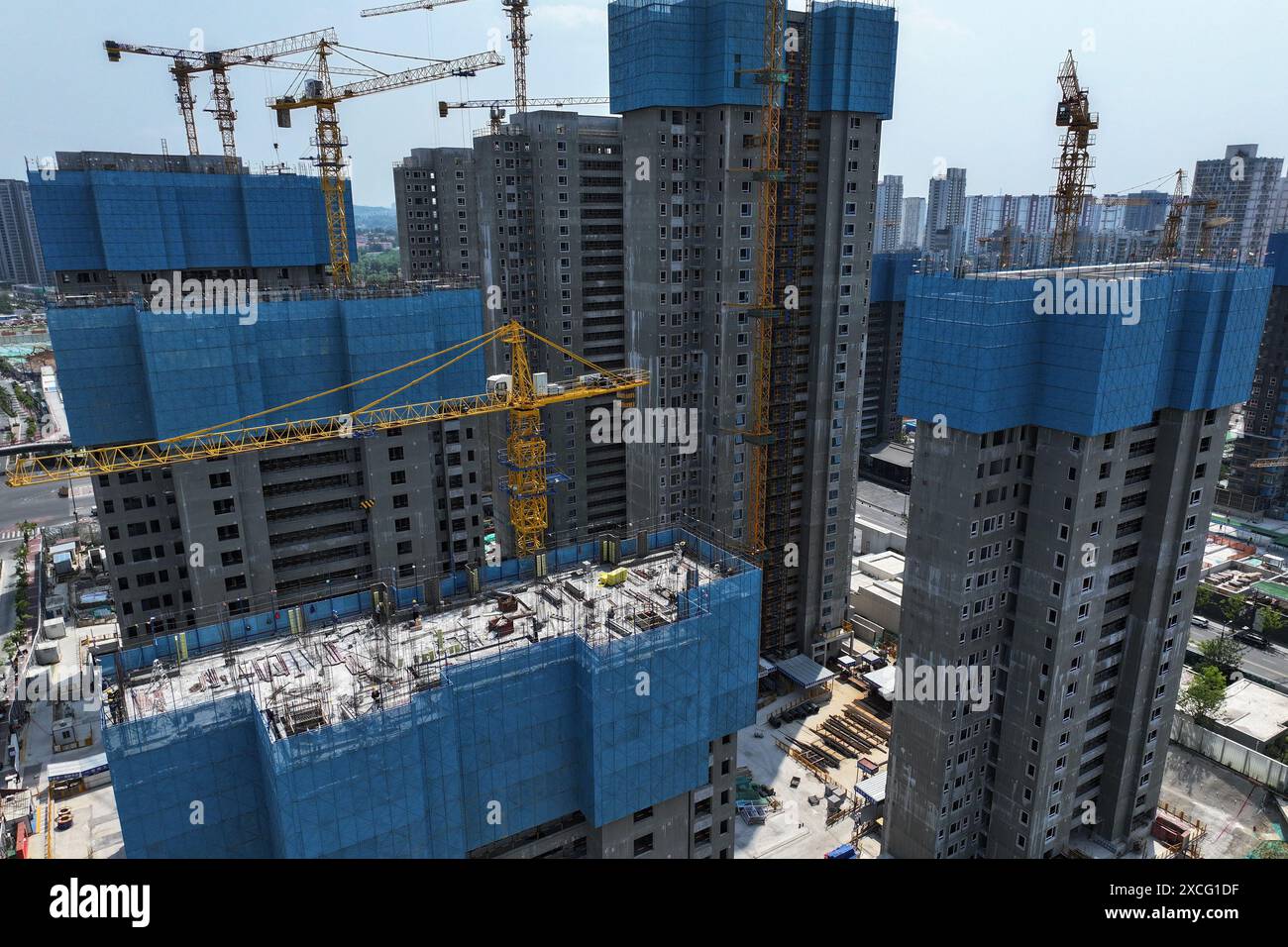 NANJING, CHINA - JUNE 17, 2024 - A residential project of China Vanke ...