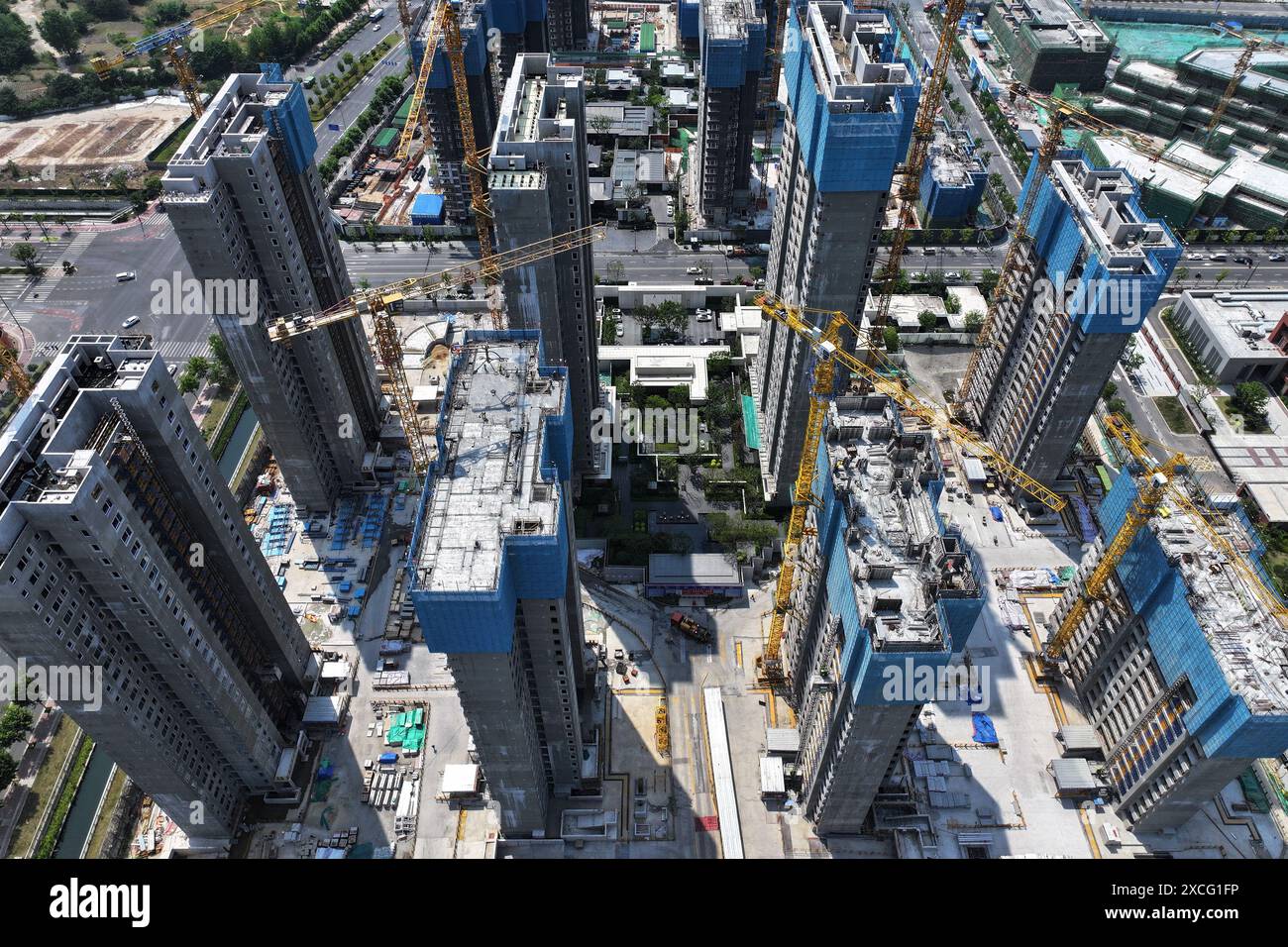 NANJING, CHINA - JUNE 17, 2024 - A residential project of China Vanke ...