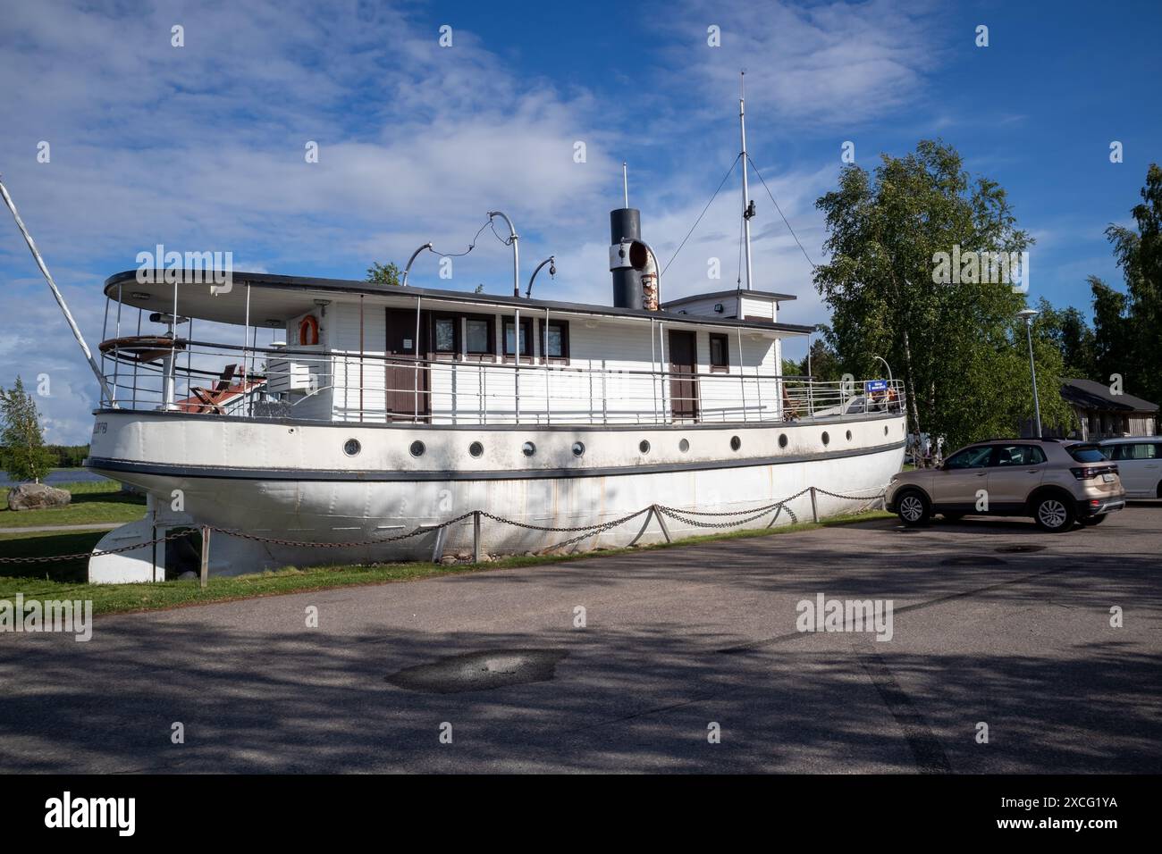 Old ship Hailuoto converted into cafe in Varjakka, Lumijoki Finland ...