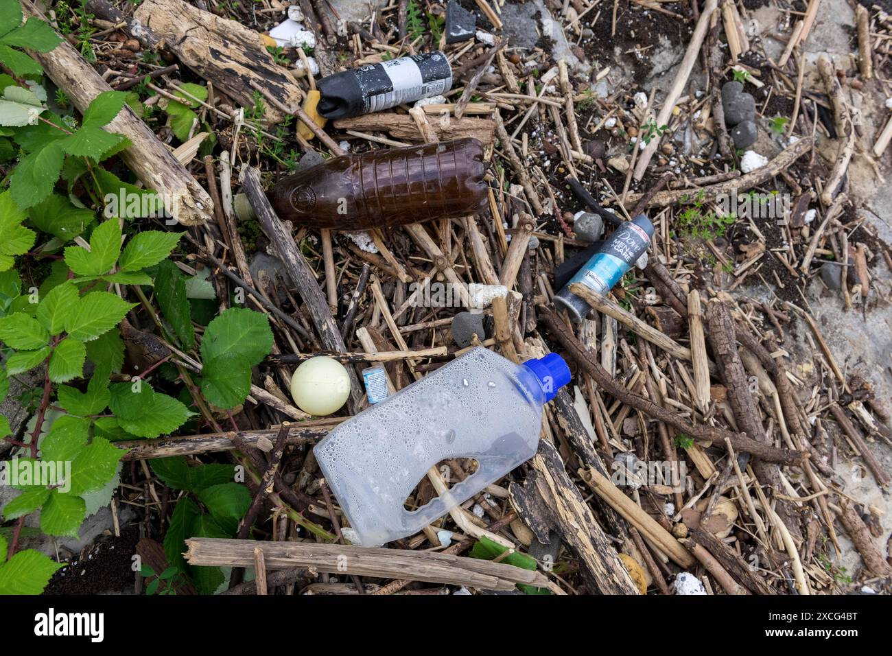 Symbolic image Environmental pollution, plastic waste, rubbish, flotsam ...