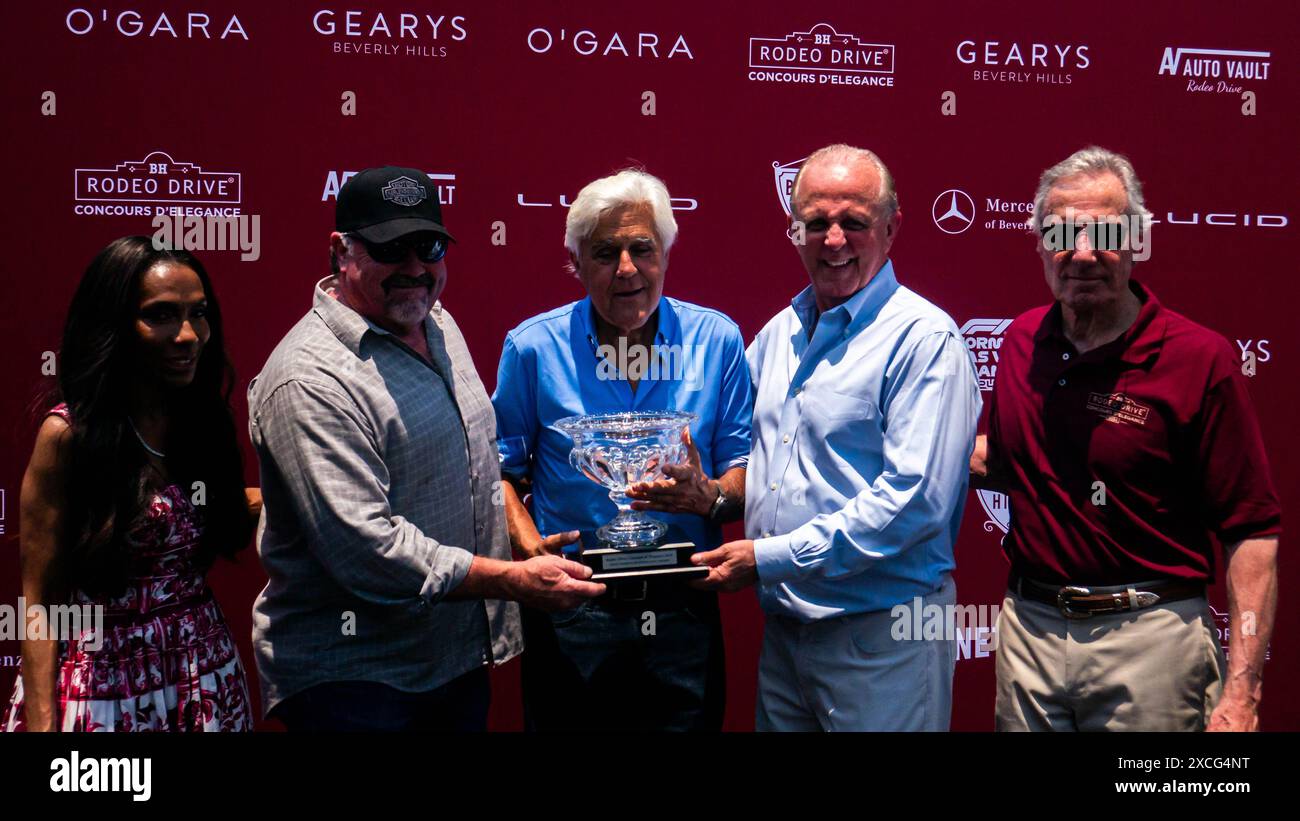 Los Angeles, USA. 16th June, 2024. Jay Leno and Bruce Meyer present the ...