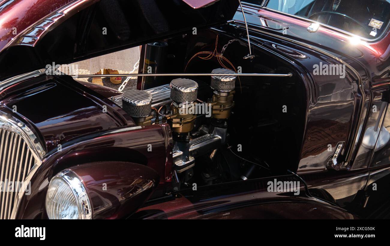 Los Angeles, USA. 16th June, 2024. Interior of a 1937 Chevrolet Coupe ...
