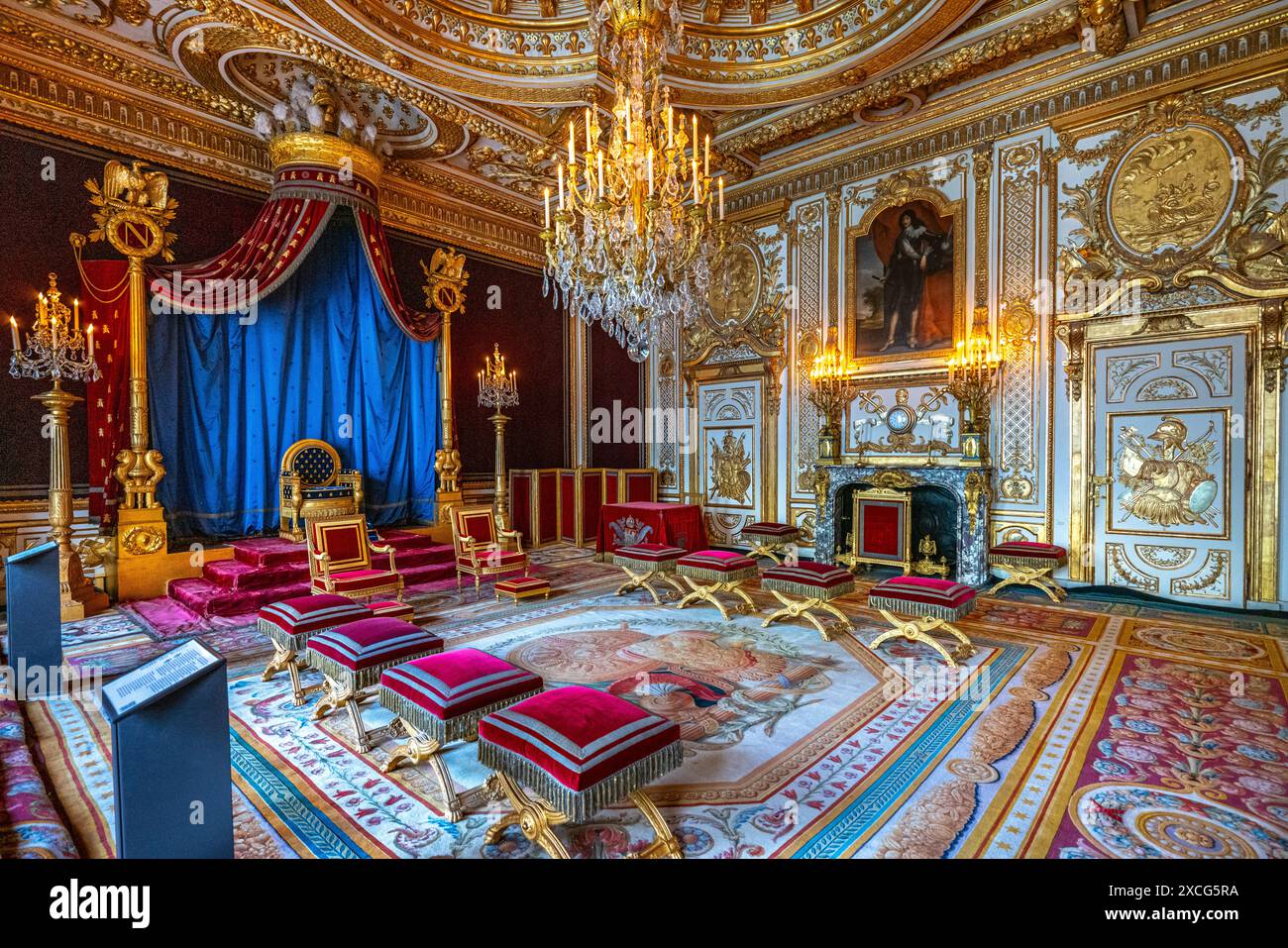 THRONE ROOM NAPOLEON I (1769-1821) CHATEAU DE FONTAINEBLEAU (1137 ...
