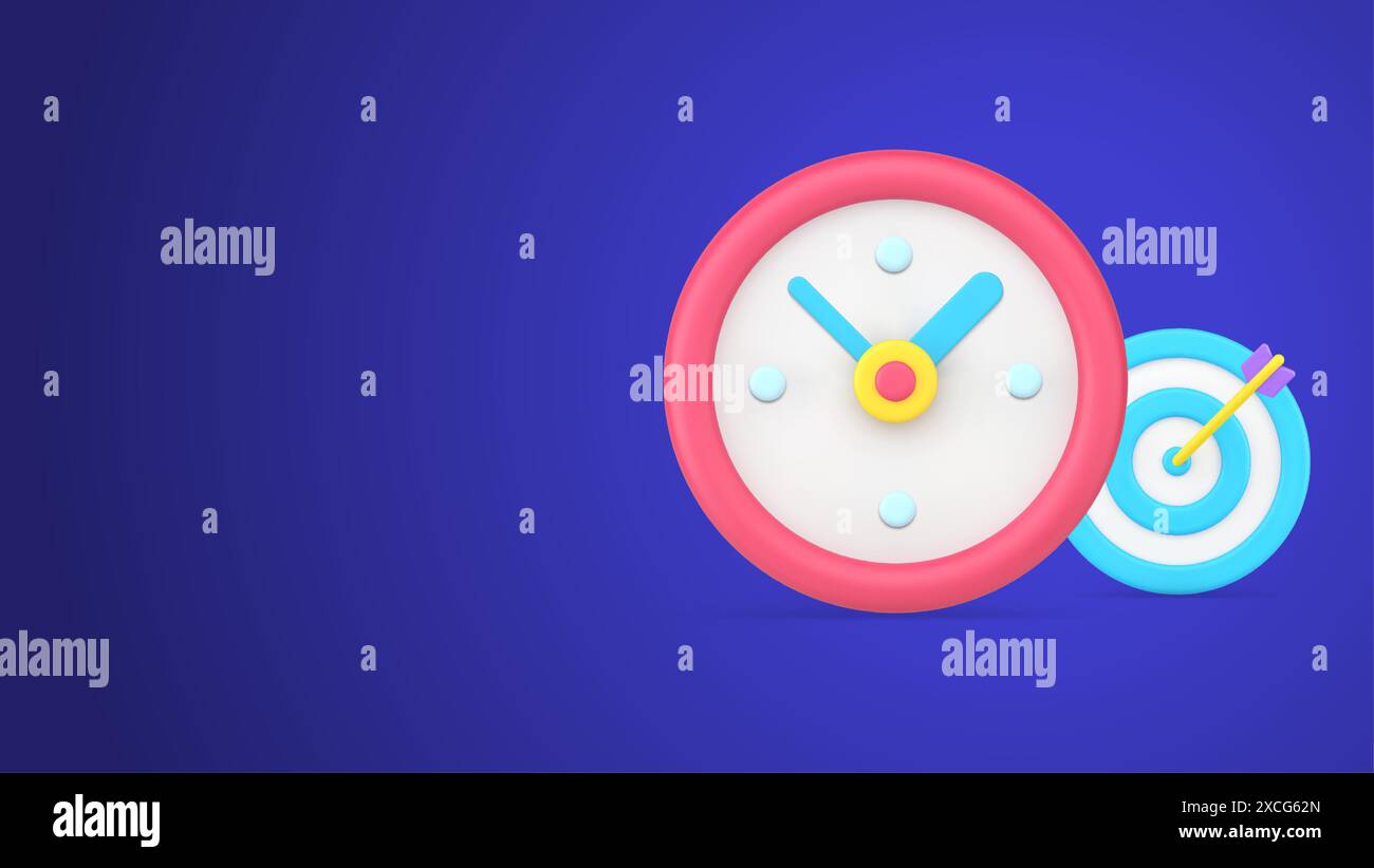 Realistic clock business strategy Stock Vector Images - Alamy