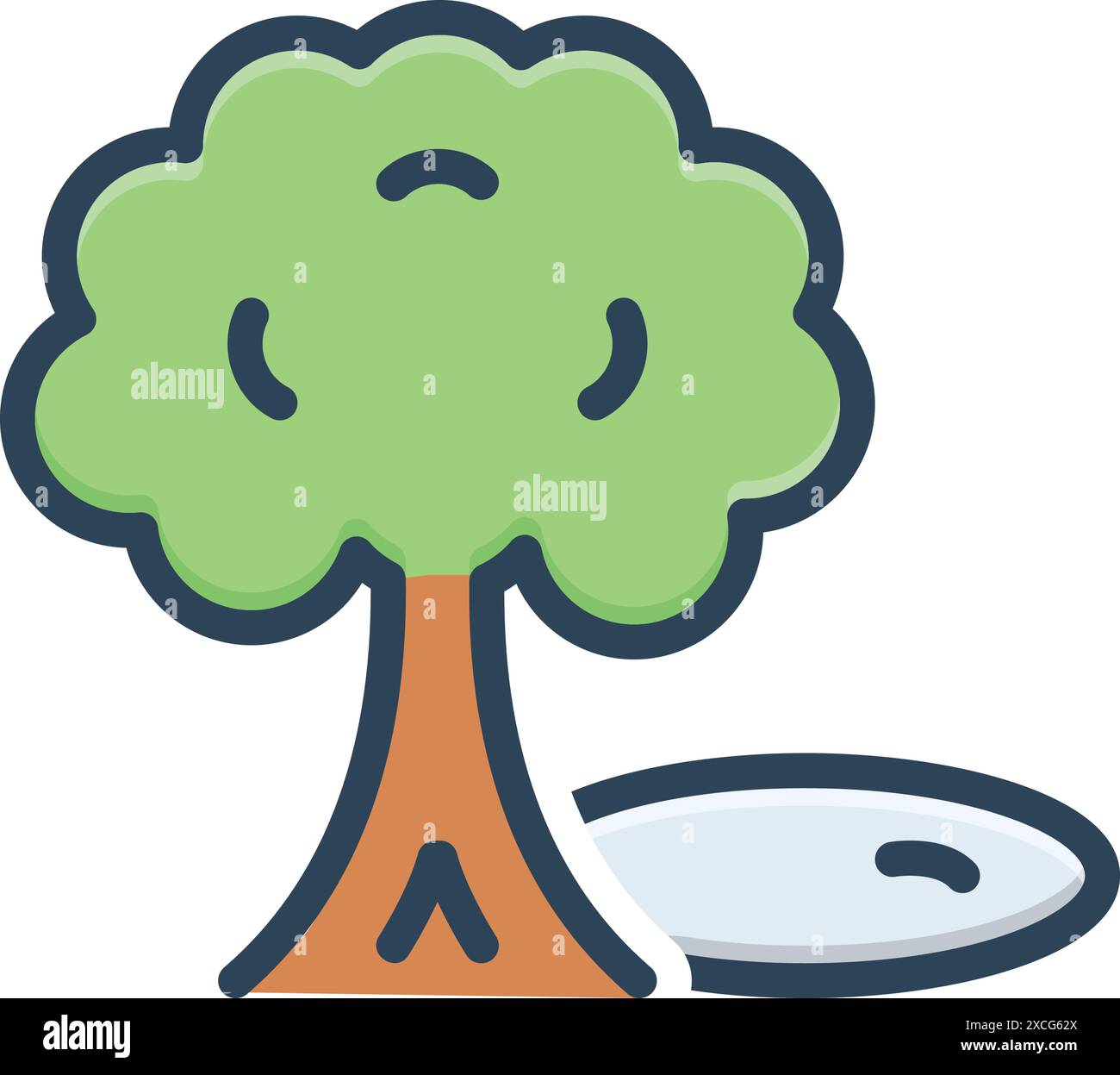 Shadow cast by tree Stock Vector Images - Alamy