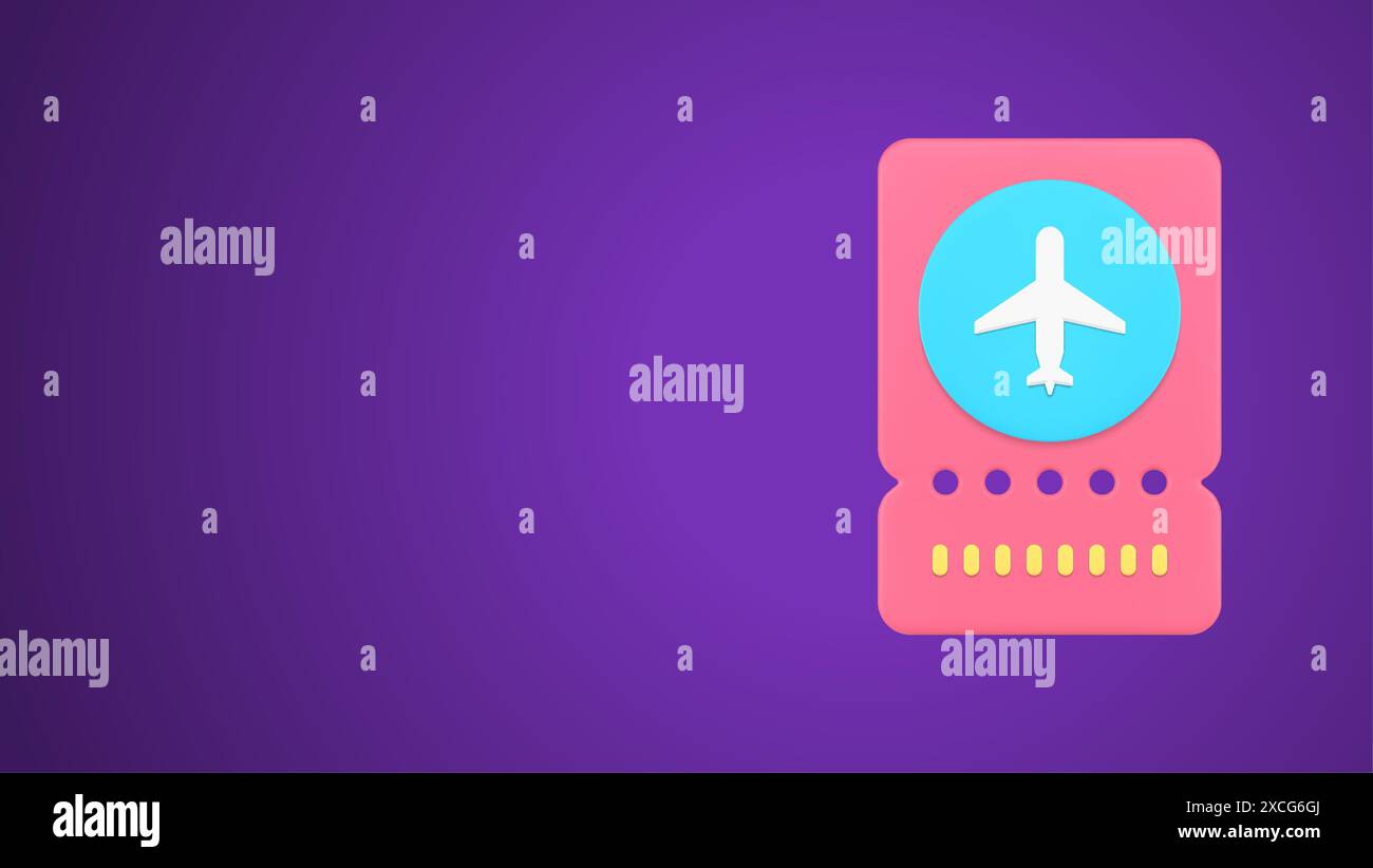 Airplane plane travel coupon passenger pass ticket departure arriving ...