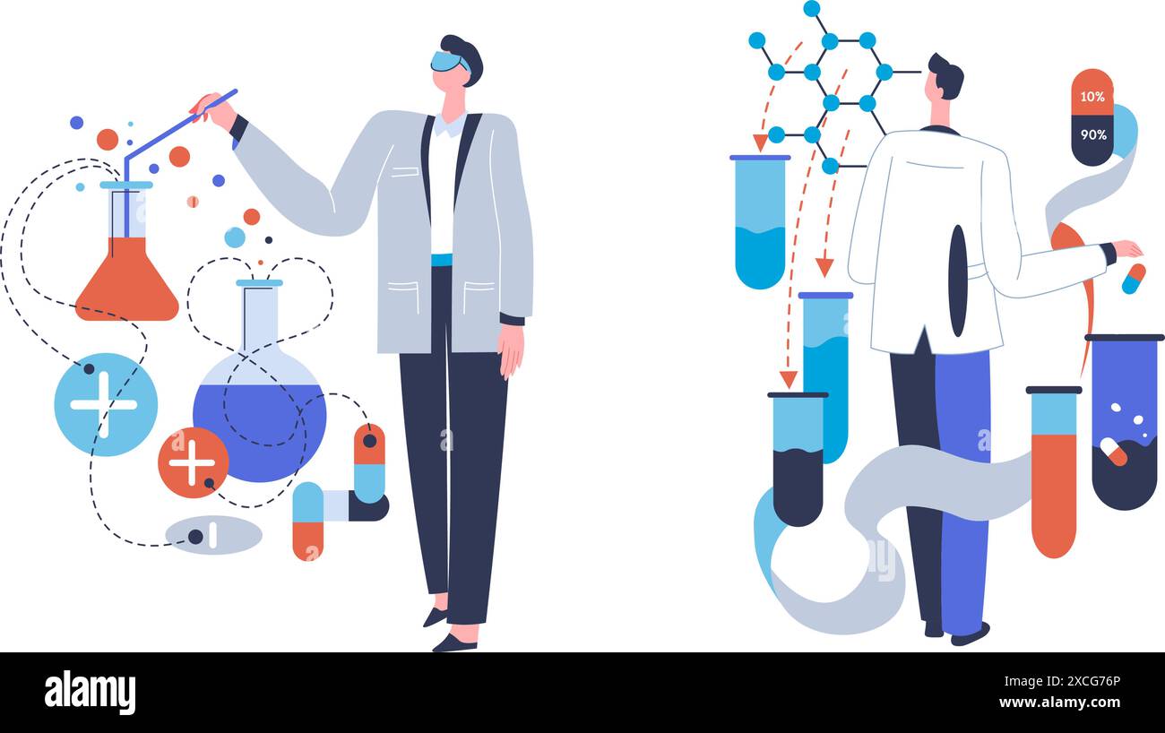 Scientists Conducting Advanced Research vector Stock Vector Image & Art ...