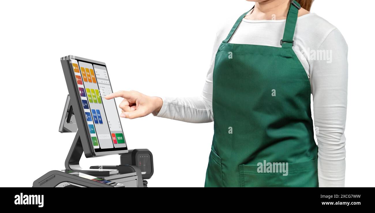 Asian woman cashier Cut Out Stock Images & Pictures - Alamy