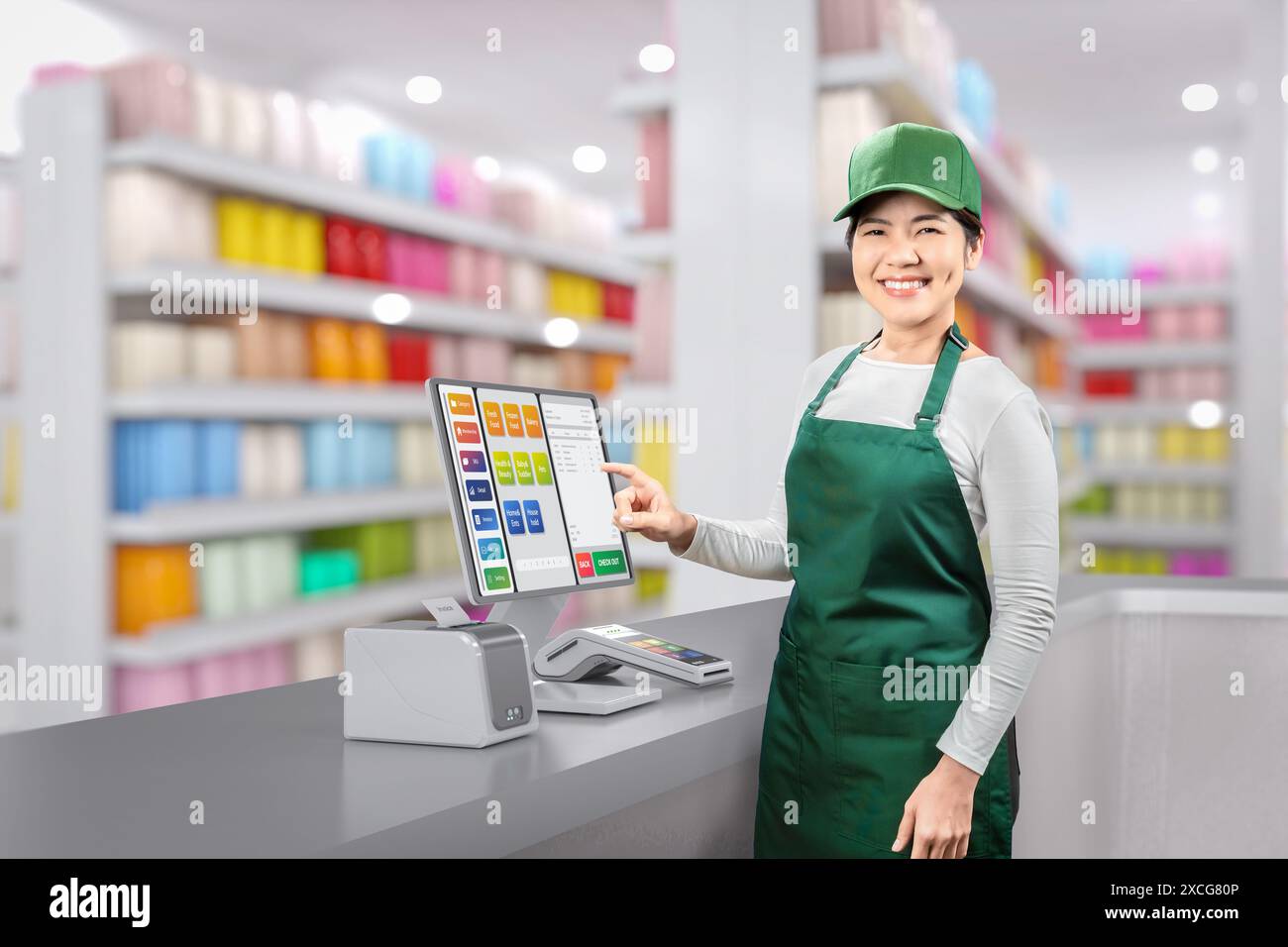 Asian cashier hi-res stock photography and images - Alamy