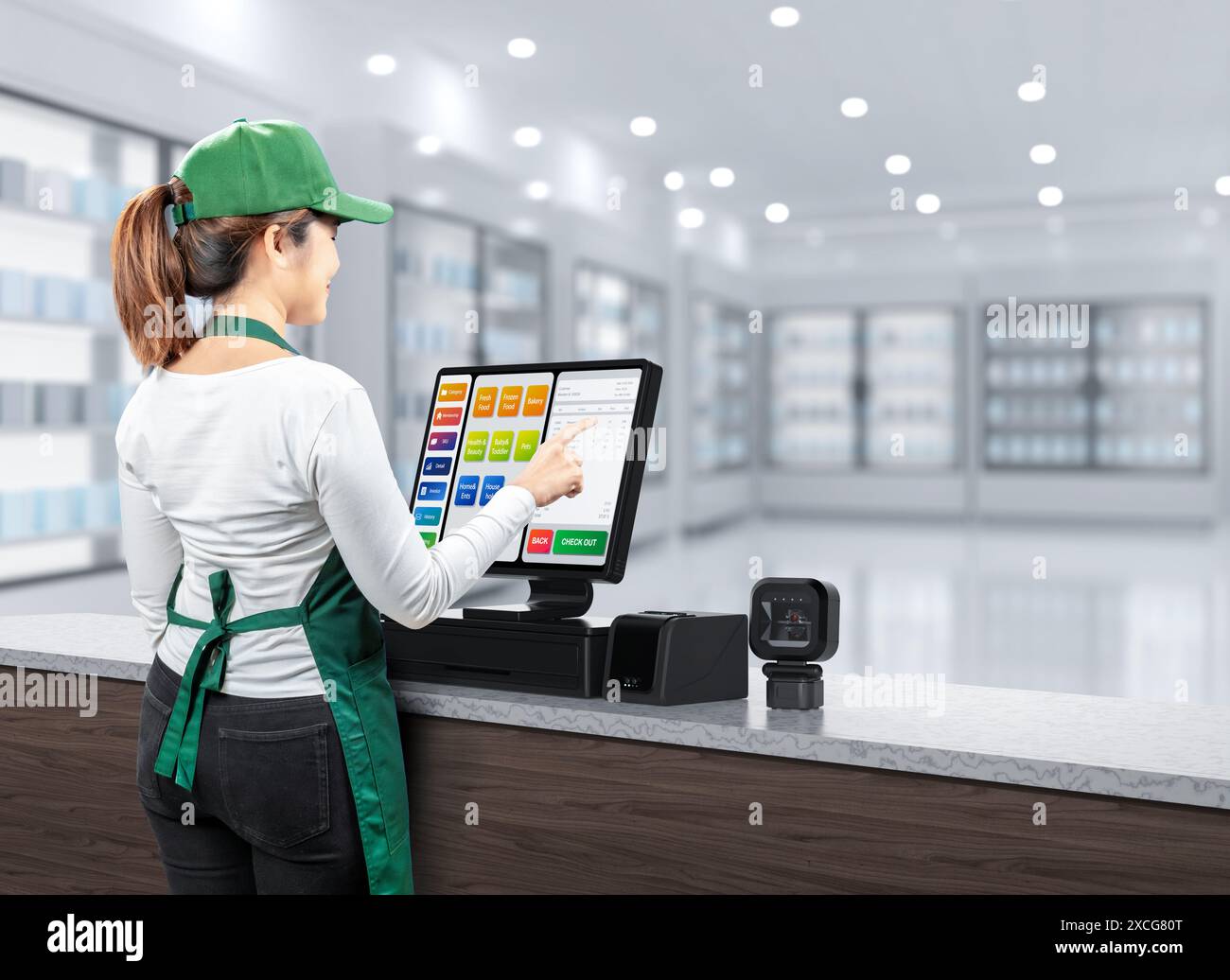 Asian cashier hi-res stock photography and images - Alamy