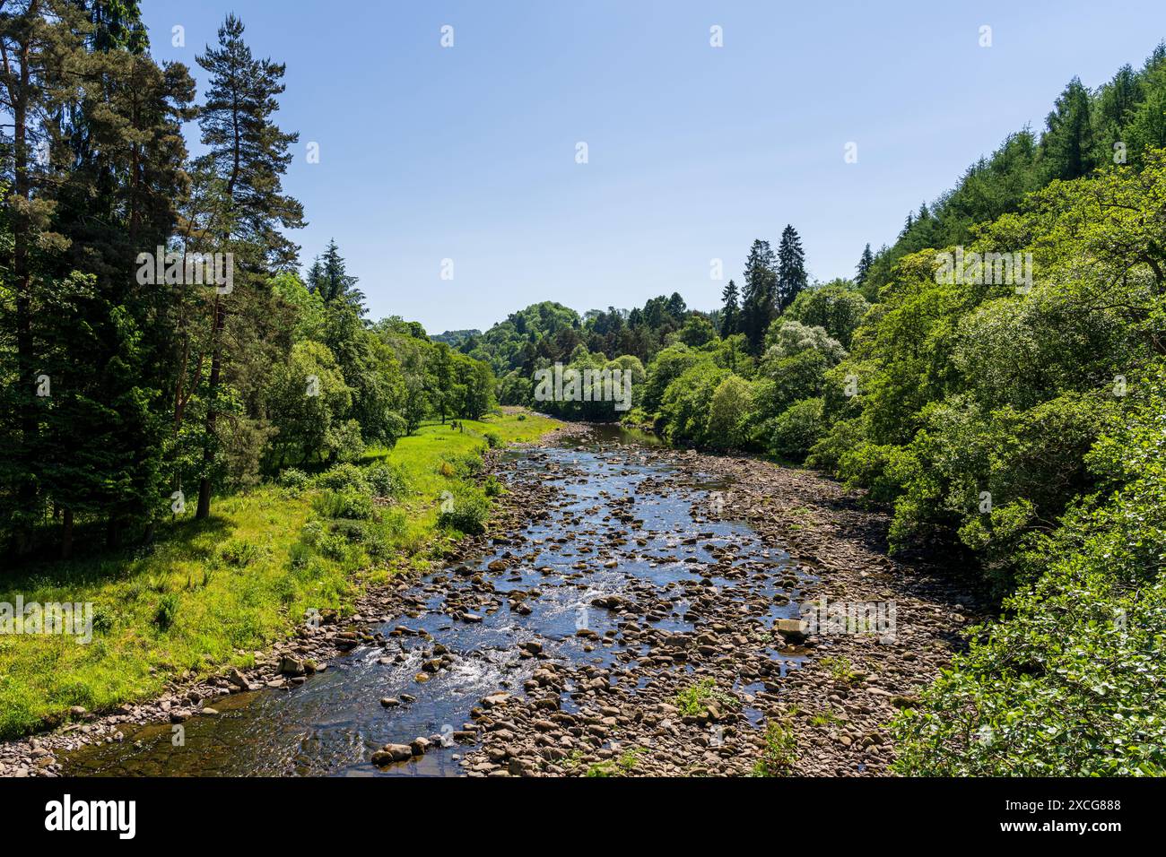 View of the River Allen in the Peak District between Langley and ...