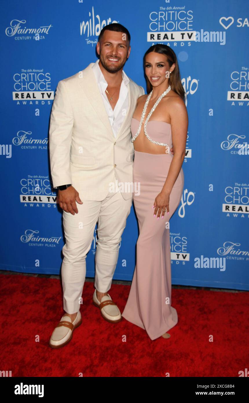 LOS ANGELES, CALIFORNIA - JUNE 15: (L-R) Brock Davies and Scheana Shay ...