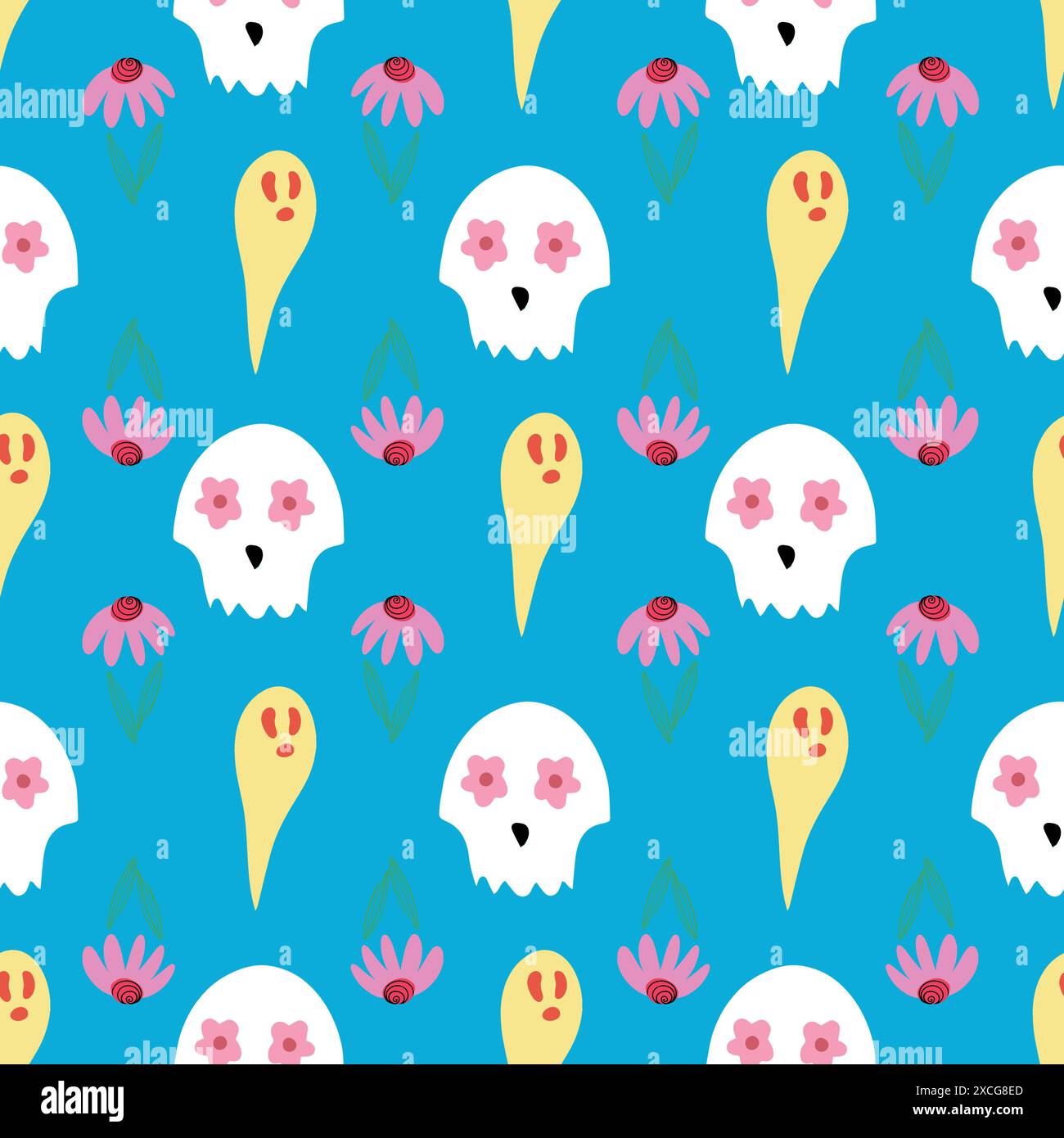 Cottagecore spooky Halloween seamless pattern design Stock Vector Image ...