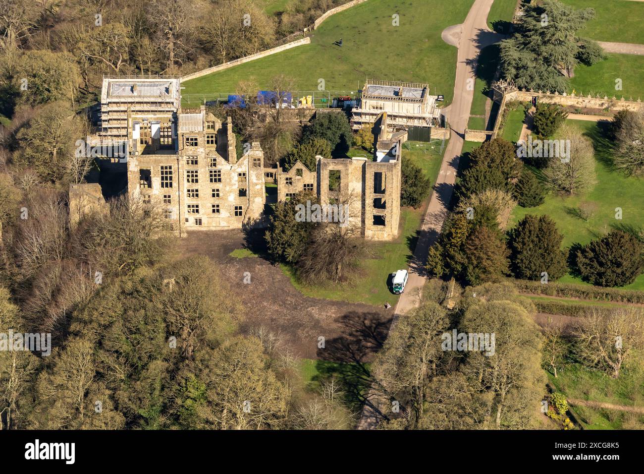 Aerial photo of hardwick hall hi-res stock photography and images - Alamy