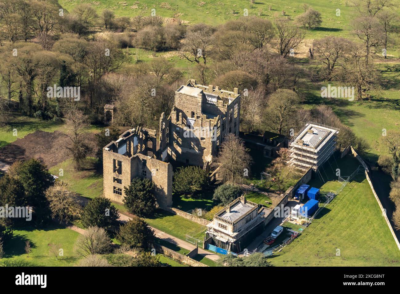 Aerial photo of hardwick hall hi-res stock photography and images - Alamy