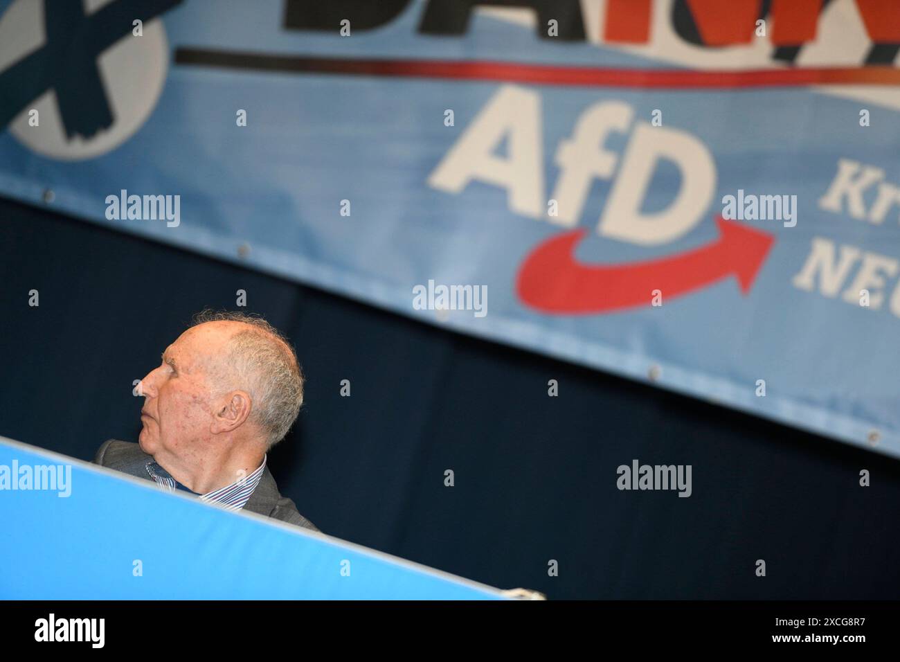 Der AfD Landesparteitag am Sonntag 16.06.2024 in Saarbrücken. Im Bild ...