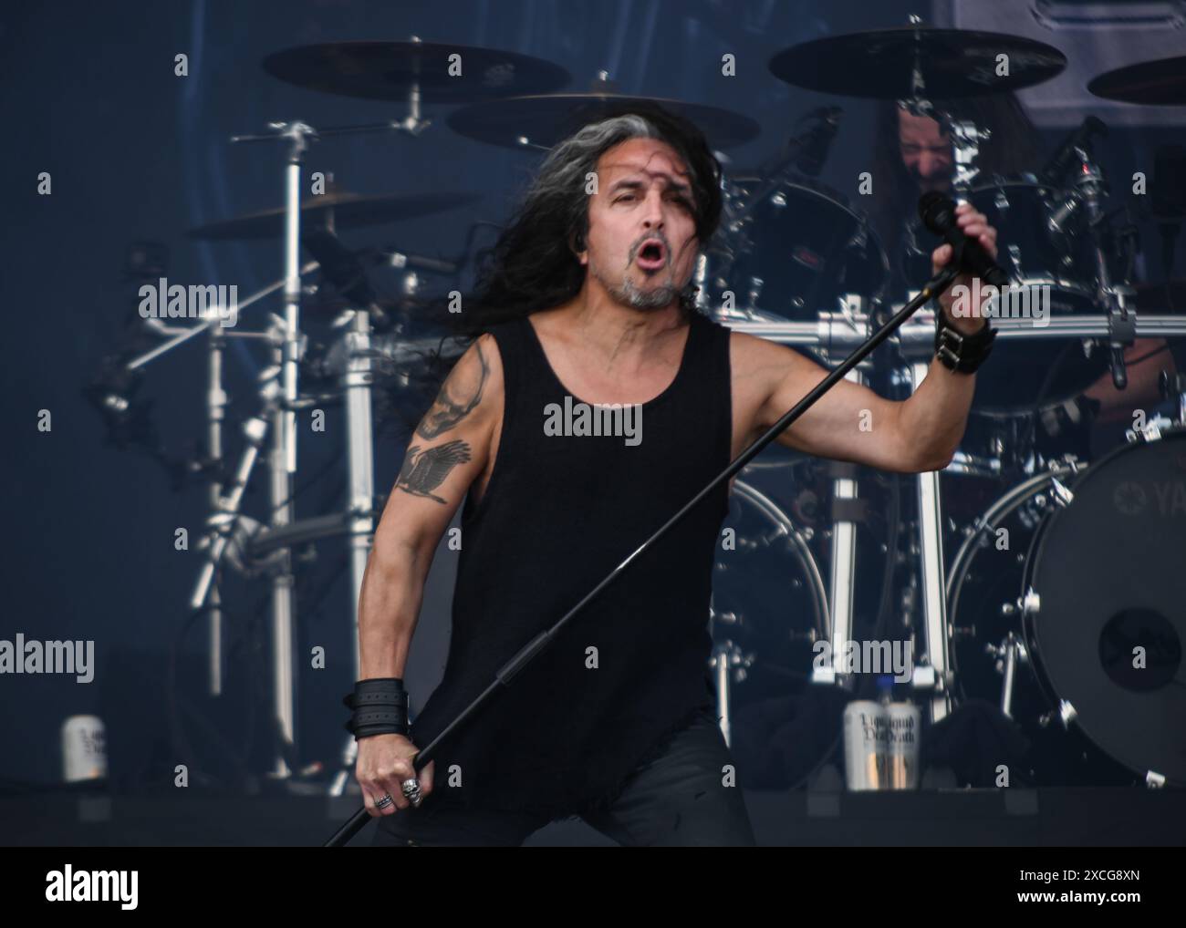 Donington, United Kingdom. 16th June 2024. Slayer's axeman Kerry King ...
