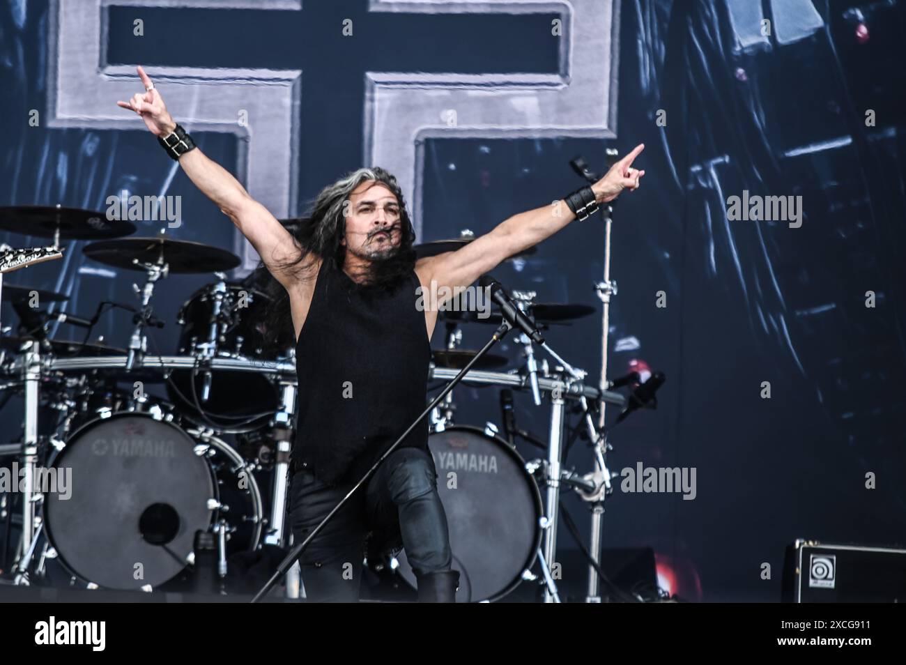 Donington, United Kingdom. 16th June 2024. Slayer's axeman Kerry King ...