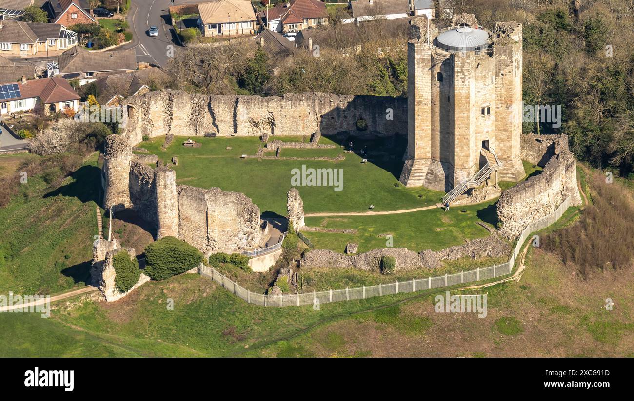 Aerial photo of Conisburgh Castle from 1500 feet Stock Photo - Alamy