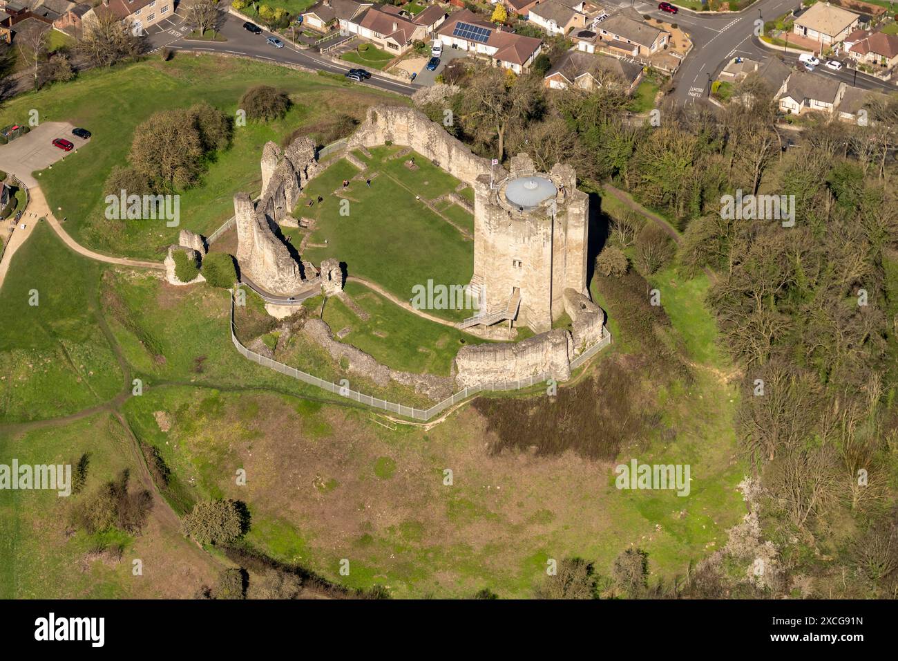 Aerial photo of Conisburgh Castle from 1500 feet Stock Photo - Alamy