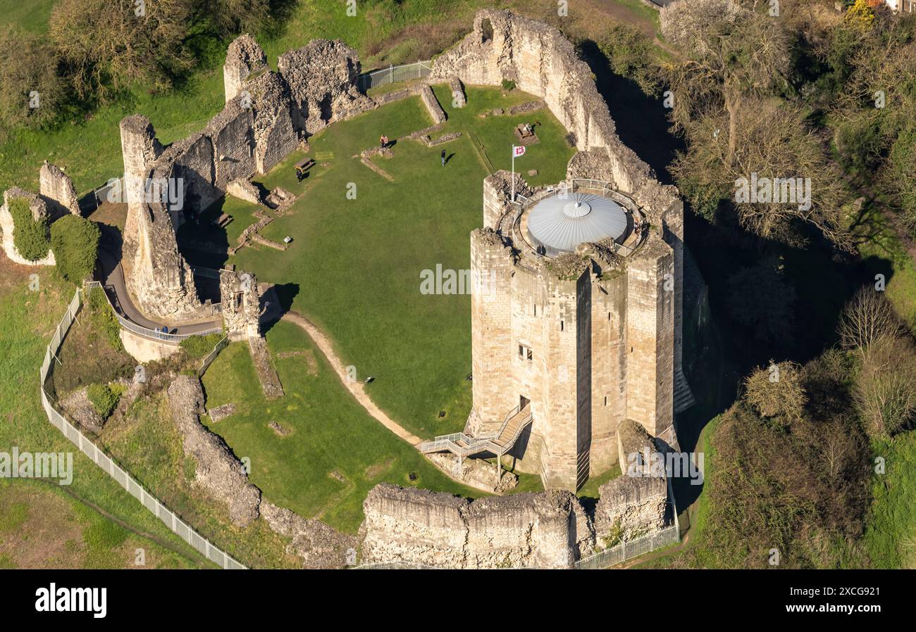 Aerial photo of Conisburgh Castle from 1500 feet Stock Photo - Alamy