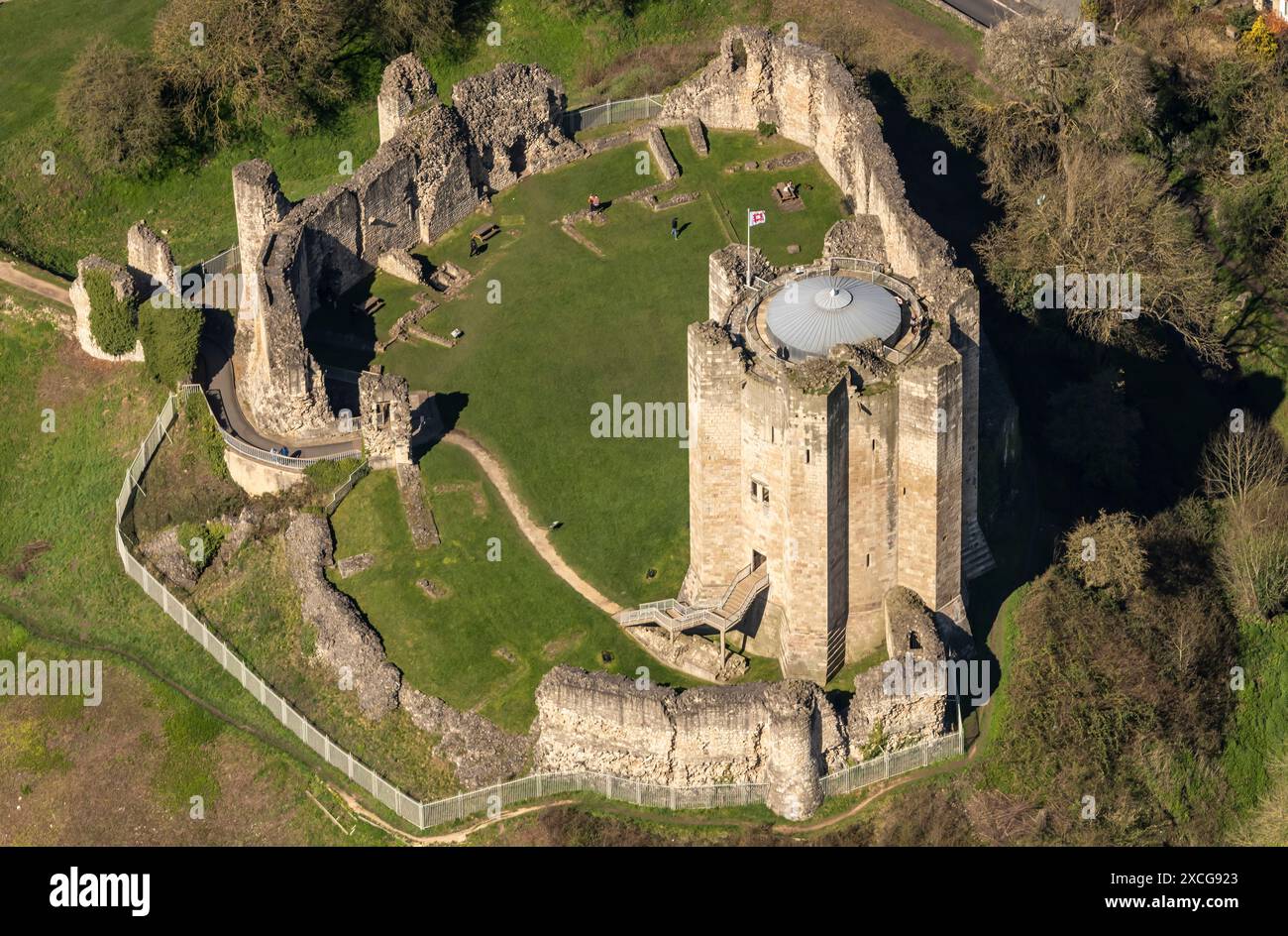 Aerial photo of Conisburgh Castle from 1500 feet Stock Photo - Alamy