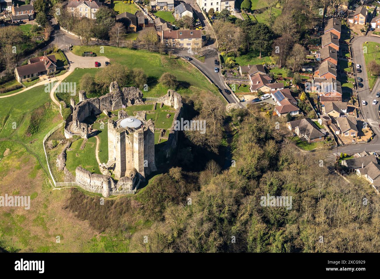 Aerial photo of Conisburgh Castle from 1500 feet Stock Photo - Alamy
