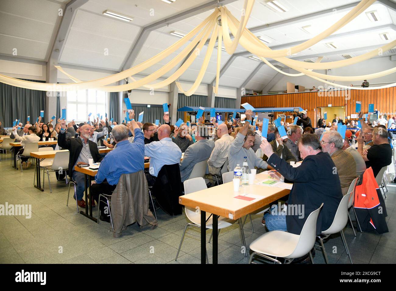 Der AfD Landesparteitag am Sonntag 16.06.2024 in Saarbrücken. *** The ...