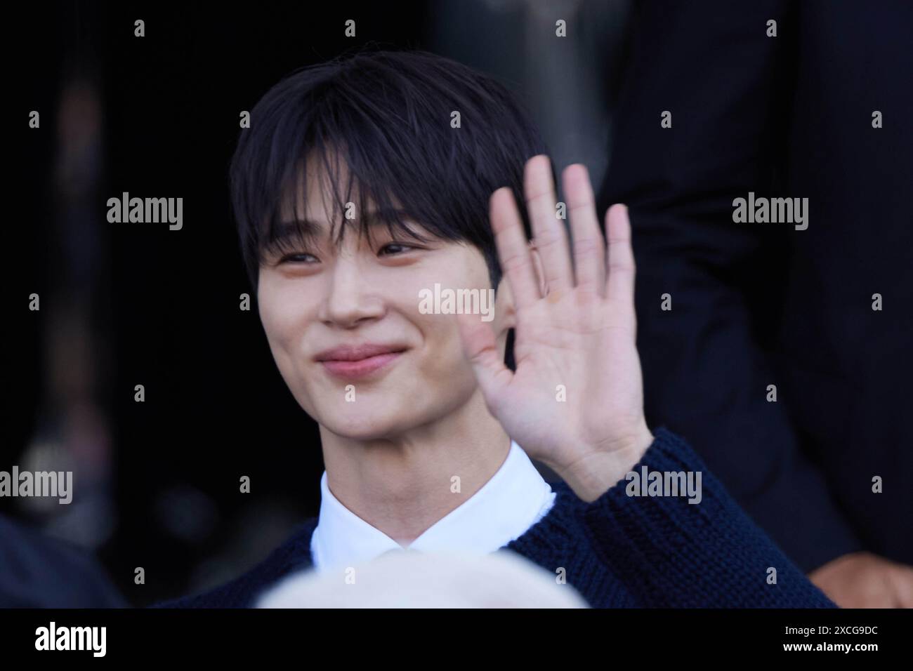 Milan, Italy. 16th June, 2024. Byeon Woo-seok attends the Prada Spring ...