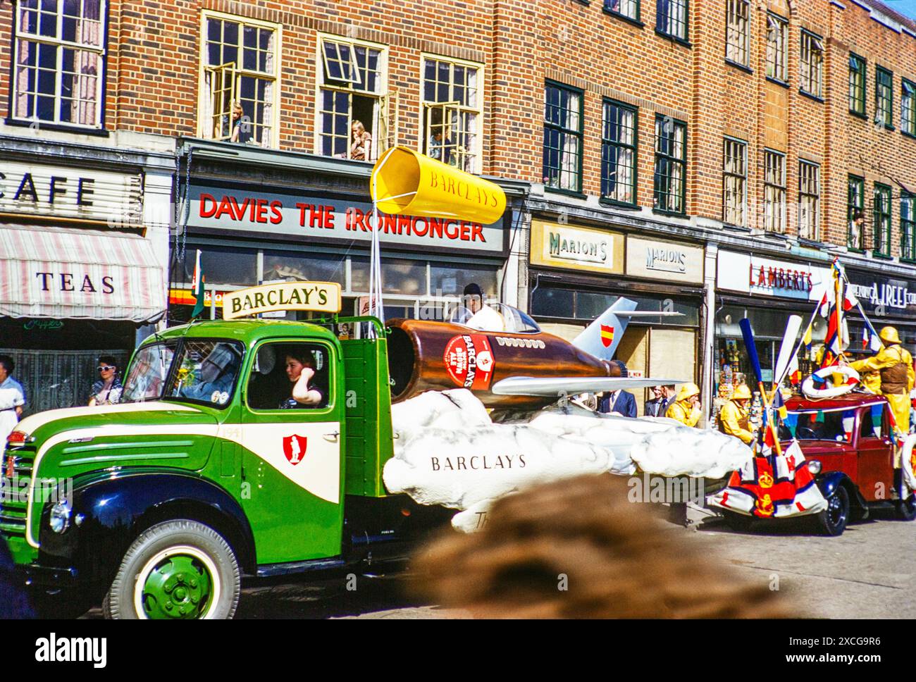 Carnival floats in procession at Carlton Parade, Orpington, Bromley ...