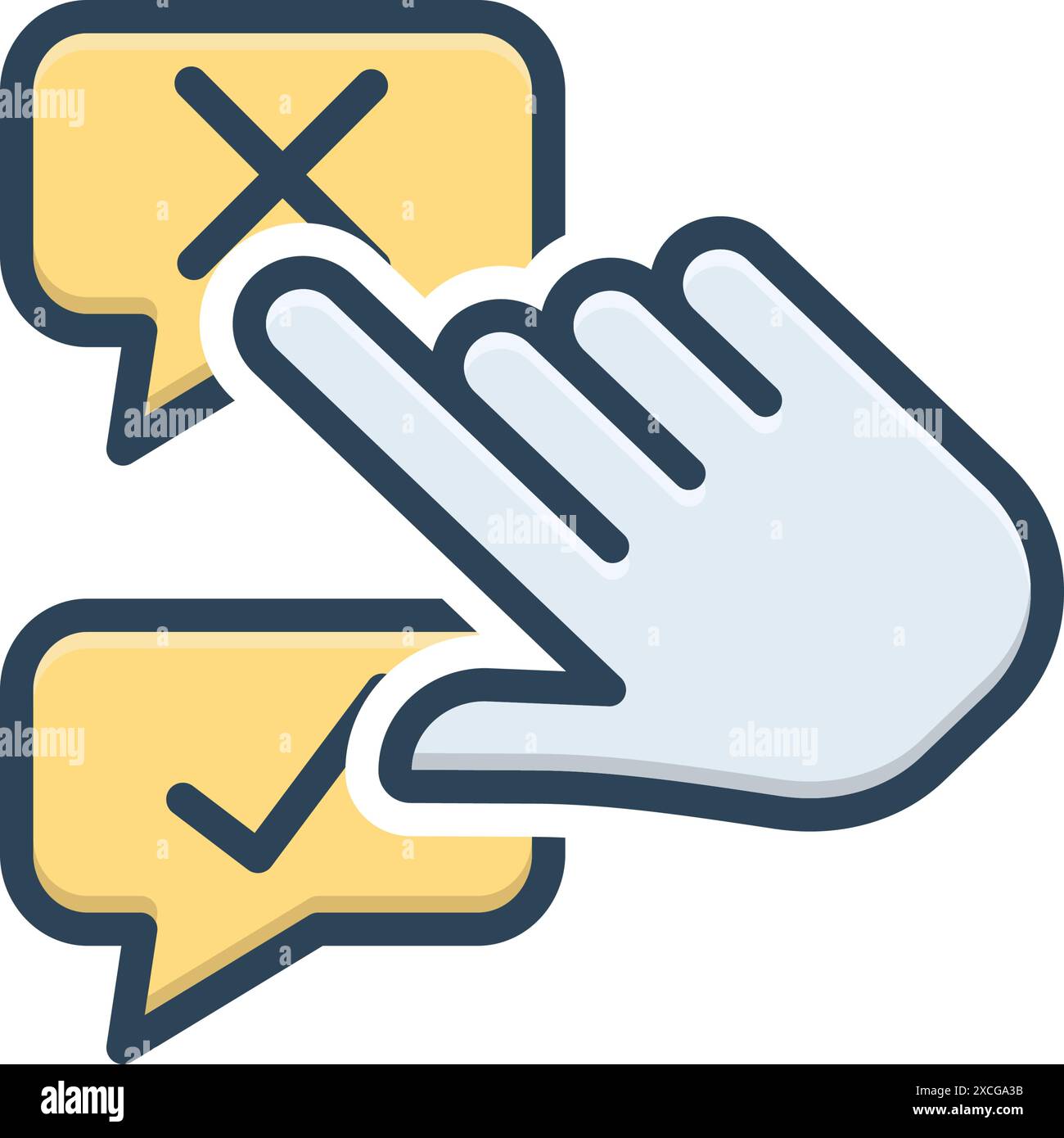 Negative disagree Stock Vector Images - Alamy