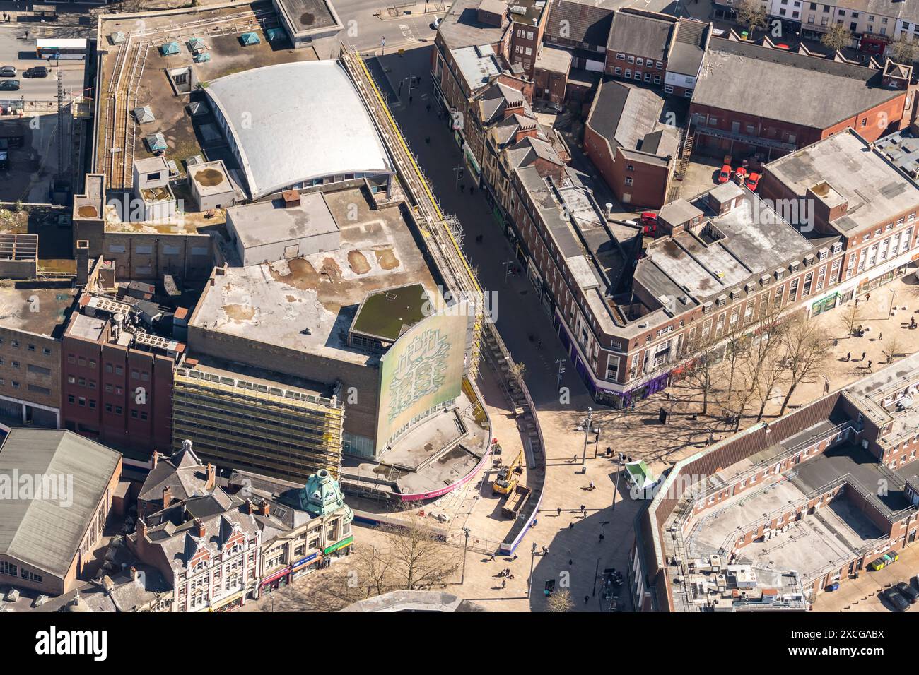 Aerial photo of centred on Albion Square development on Jameson Street ...