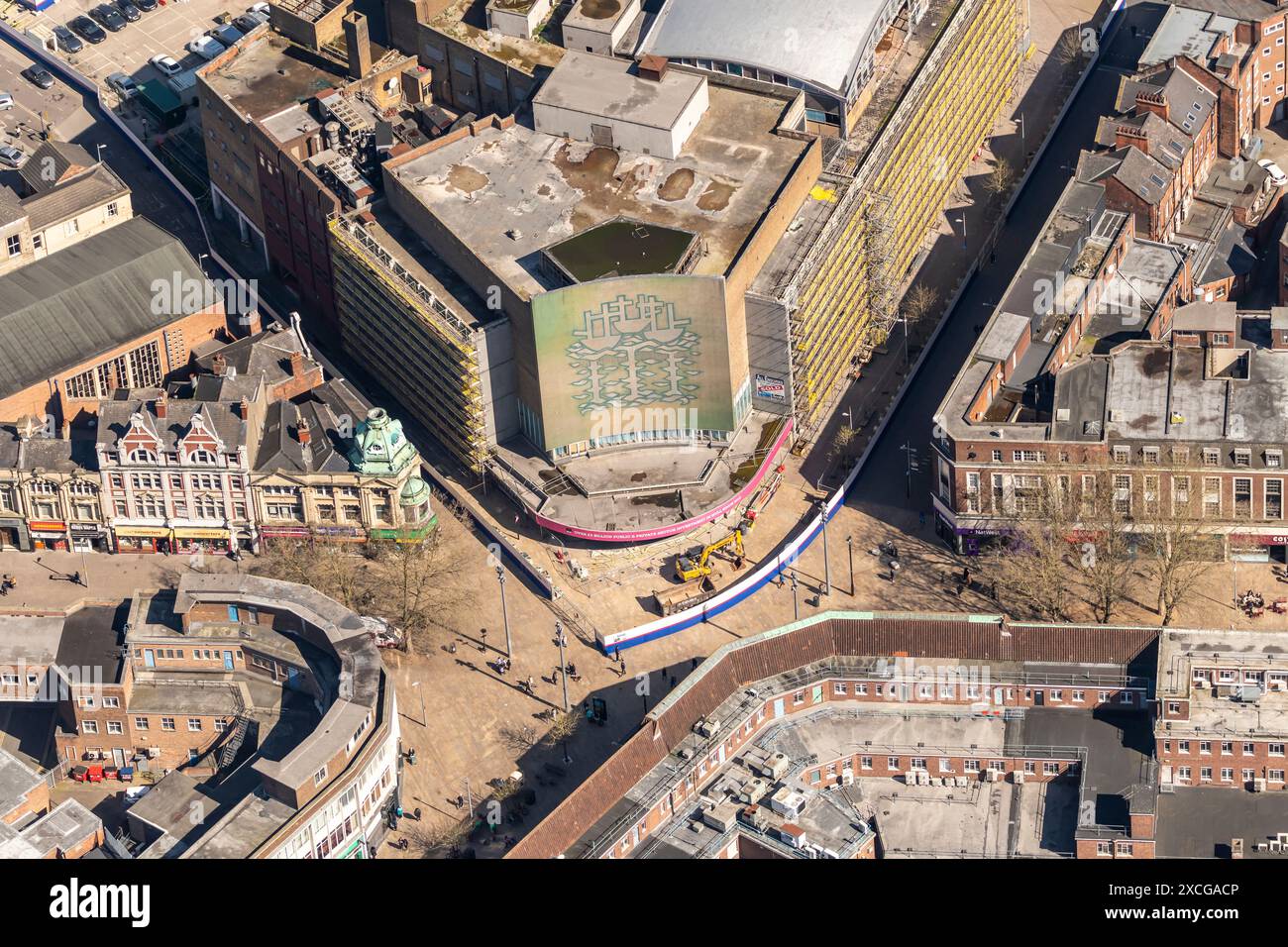 Aerial photo of centred on Albion Square development on Jameson Street ...