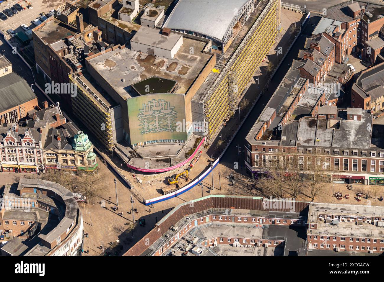 Aerial photo of centred on Albion Square development on Jameson Street ...