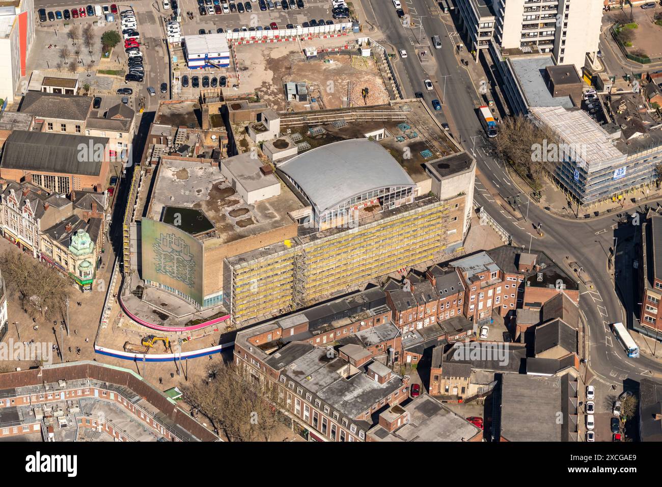 Aerial photo of centred on Albion Square development on Jameson Street ...