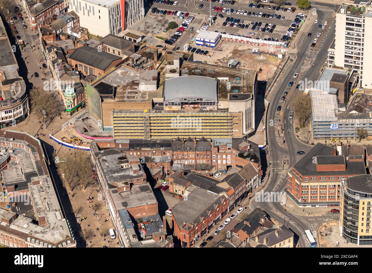 Aerial photo of centred on Albion Square development on Jameson Street ...